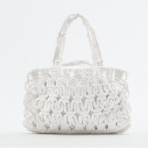 Zara | Bags | Nwt Zara White Miniature Woven Mini Shopper Bag | Poshmark